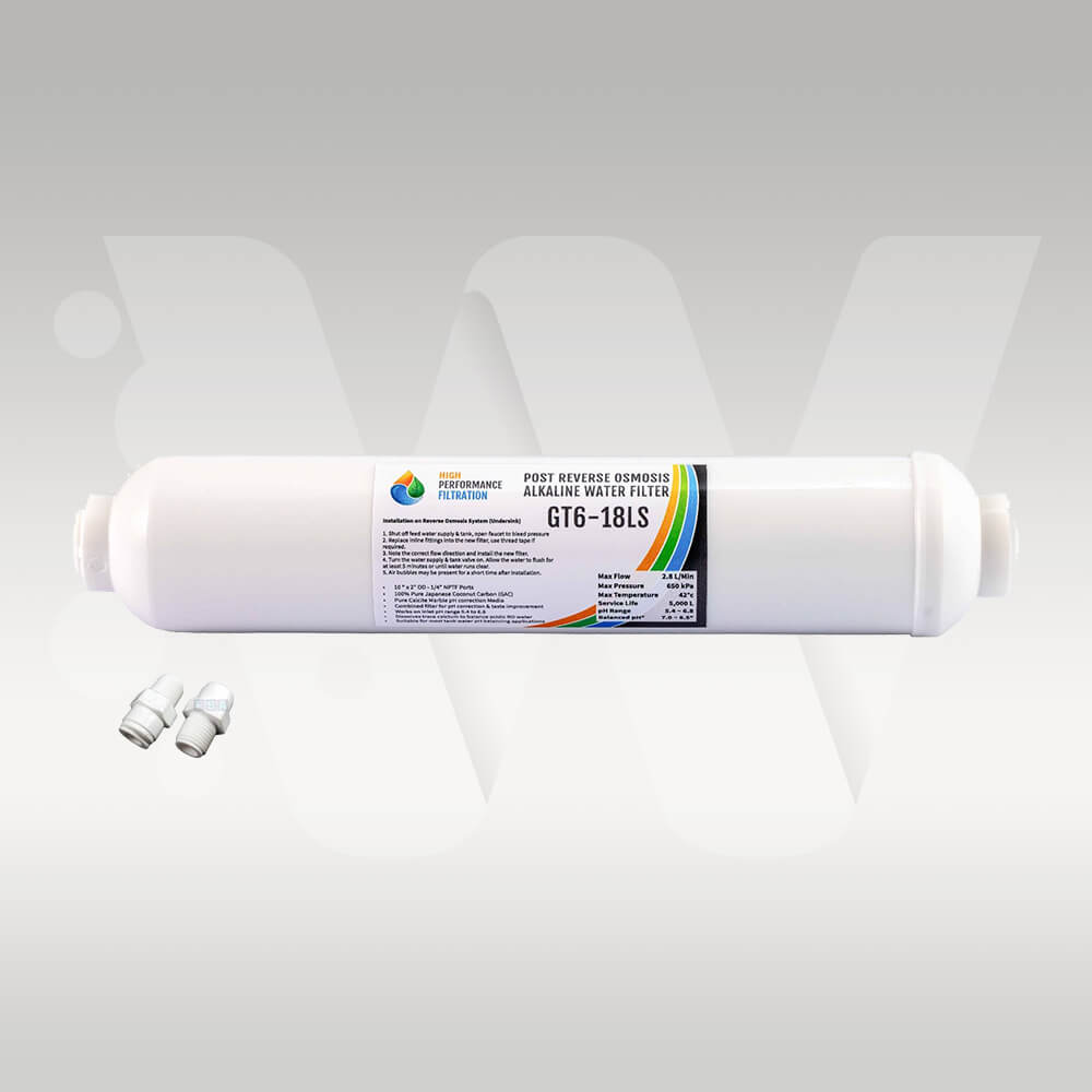 Inline Calcite Alkaline Carbon Water Filter With 1/4" Connections ...